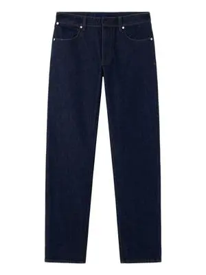 Stone Island STONE ISLAND Stonewashed Denim Jeans With Embroidered Star Detail Blu