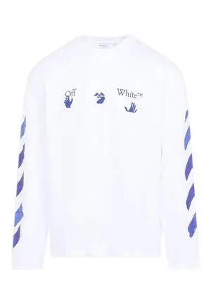 Off-White Tobacco Arrow Skate Long-sleeve Tee For - White