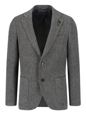 LARDINI Wool-blend Tailored Jacket - Grey