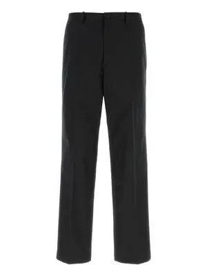 A.p.c. 100% Cotton Button-and-zip Trousers - Nero