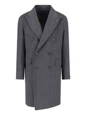 Tagliatore Double-breasted Wool Overcoat - Grey