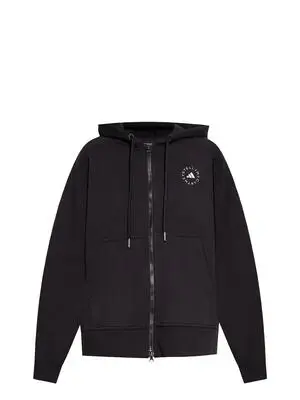 Adidas By Stella McCartney Logo Cotton Hoodie - Black
