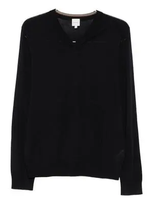 Paul Smith V-neck Wool Sweater - Blue