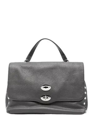 ZANELLATO Postina Daily Medium Leather Handbag - Grey