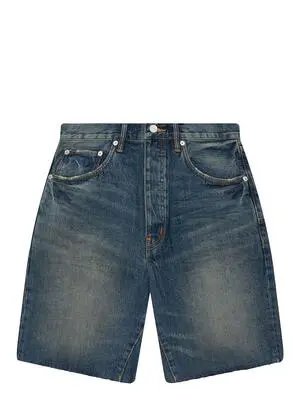 PURPLE BRAND Vintage Mid Indigo Denim Shorts - Blue