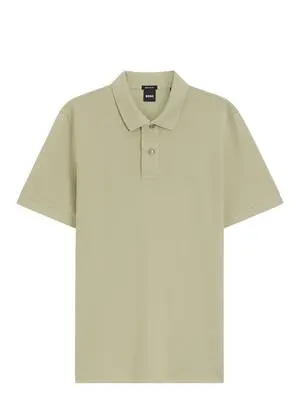 BOSS Pallas Polo Shirt In Cotton Piqué With Embroidered Logo - Khaki