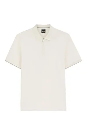 BOSS Regular-fit Polo With Zipper Closure