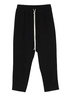 Rick Owens Cropped Drawstring Astaires Pants - Black