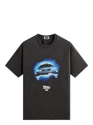 Kith X Back To The Future Delorean Front Back Vintage Tee Shirt - Black
