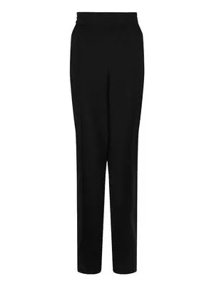 FERRAGAMO Creased Straight-leg Trousers - Black