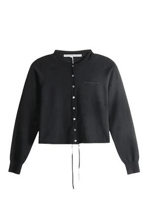 Alexander Wang Drawstring Hem Cardigan - Black