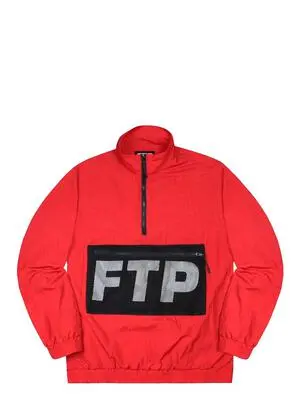 FTP Mesh Pocket Half Zip Jacket - Red