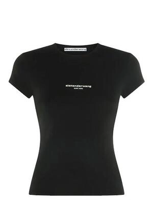 ALEXANDER WANG Alexander Wang Logo Print Fitted T-Shirt