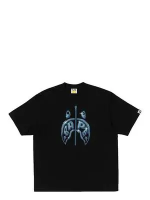 A BATHING APE Shark Relaxed Fit Tee Shirt - Black
