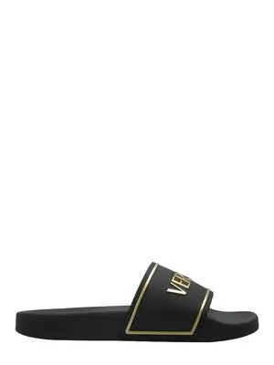Versace Rubber Slider - Black