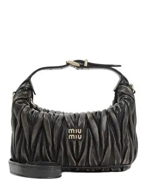 Miu Miu Matelasse Nappa Leather Handbag - Caffe