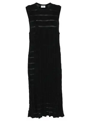 SALVATORE FERRAGAMO Ferragamo Cable Knit Midi Sweater Dress