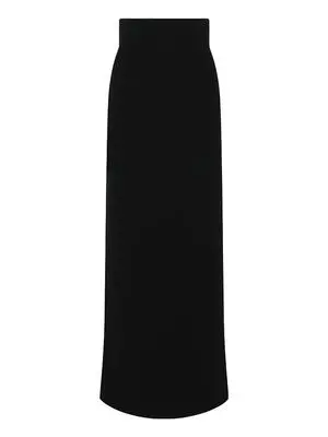 FERRAGAMO Wool Blend Maxi Skirt - Black
