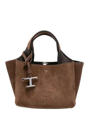 TOD'S Mini T Timeless Bag - Brown