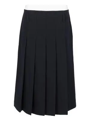 A.p.c. Pleated Cotton Skirt - Black