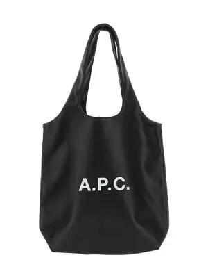 A.p.c. Tote Bag With Logo - Black
