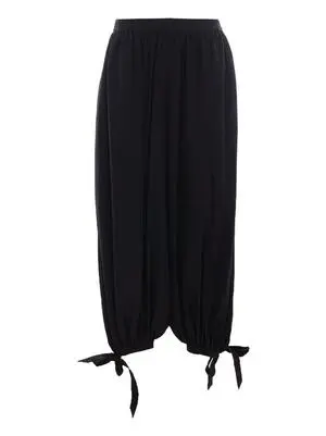 Chloé Fluid Pleated Crepe De Chine Pants - Black