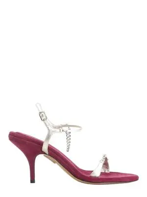 Chloé CHLOE Zia Heeled Sandals With Rhinestone Embellishments Purple