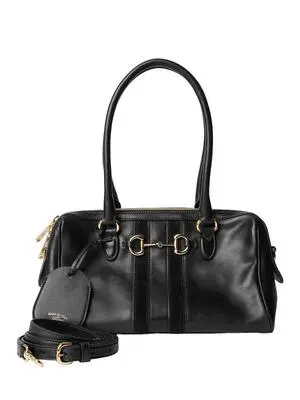 Gucci Medium Boston Bag In Leather - Black