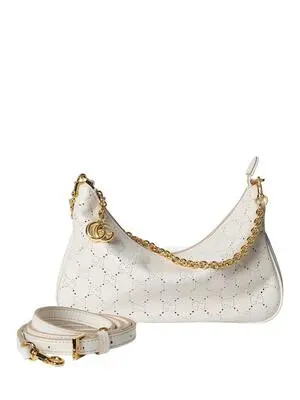 Gucci Lady Lunetta Small Shoulder Bag With Chain - White