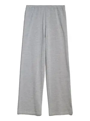 Gucci Wool Silk Leisure Pants With Embroidery - Grey