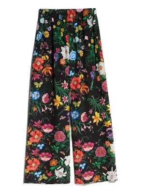 Gucci Printed Silk Leisure Pants - Black
