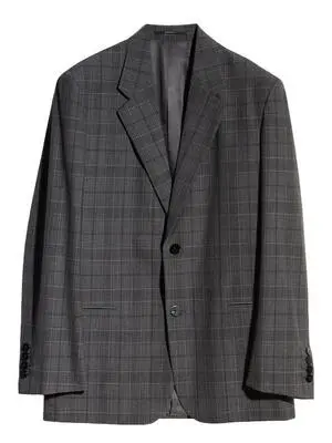 Gucci Checked Fine Wool Jacket - Black