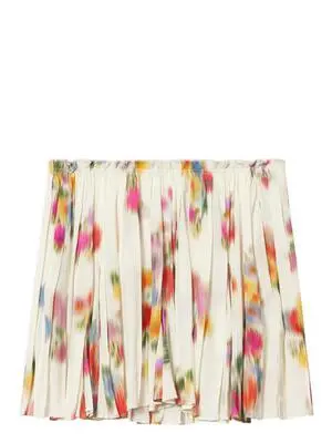 ETOILE Livy Pleated Godet Skirt - Ecru