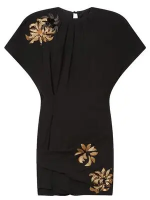 Isabel Marant Étoile Sakia Embroidered Sequin Dress - Black
