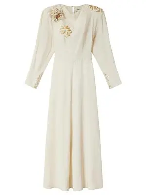 Isabel Marant Étoile Isabel Marant Samsha Embellished Maxi Dress Ecru