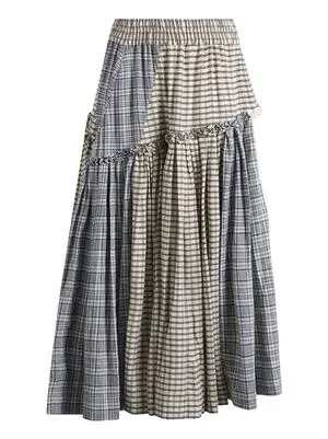 STORY MFG. Precious Patchwork Midi Skirt - Multi