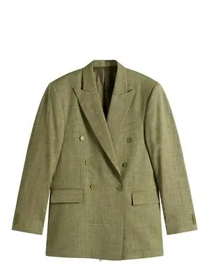RONNING Double Breasted Blazer - Green