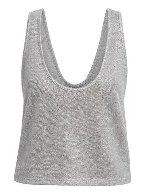 MARIANNE BY MARIE JORDANE Sasha Low-back Lurex Top - Silver