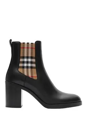 BURBERRY Burberry Leather Hampstead Heel Boots