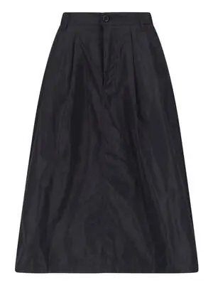 Aspesi Midi Skirt In Technical Fabric - Black