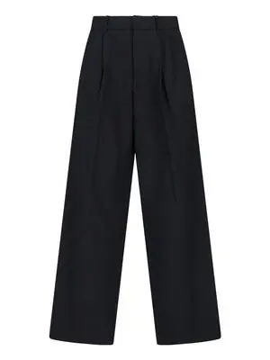 Max Mara Ermanno Scervino Straight Leg Tailored Trousers - Black