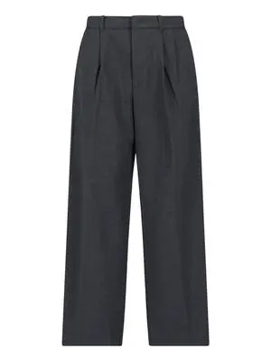 Max Mara Ermanno Scervino Straight Leg Tailored Trousers - Gray