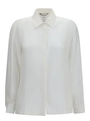 Max Mara Geranio Crepe De Chine Shirt - White