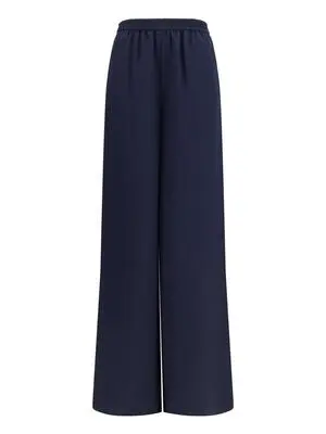 Max Mara Volonta Silk Wide-leg Trousers - Blue