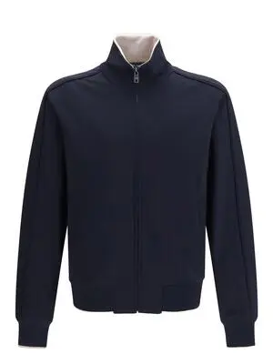 Dolce & Gabbana Zip Jacket With Side Bands - Blue