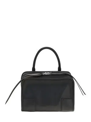 Loewe Small Amazona Handbag In Calfskin - Black