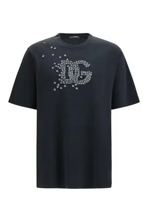 Dolce & Gabbana Cotton T-shirt With Logo - Black