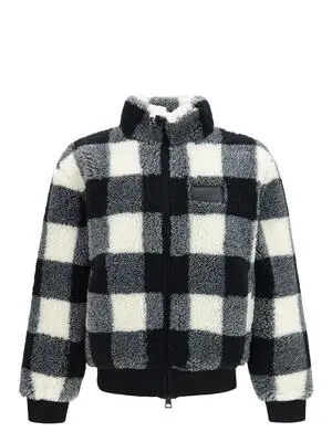 Givenchy Checked Wool-blend Teddy Jacket - Grey