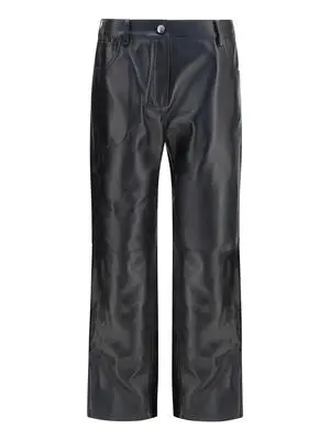 Magda Butrym Straight-leg Leather Pants - Black