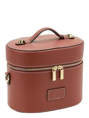 ETOILE Oval Toiletry Case With Removable Divider And Shoulder Strap - Ginger
